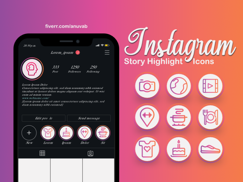 Instagram Story Highlight Icons by Anuvab Sikder on Dribbble