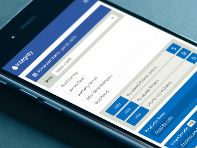 Integrity - Responsive Lab Management App by Luis M Ruiz on Dribbble