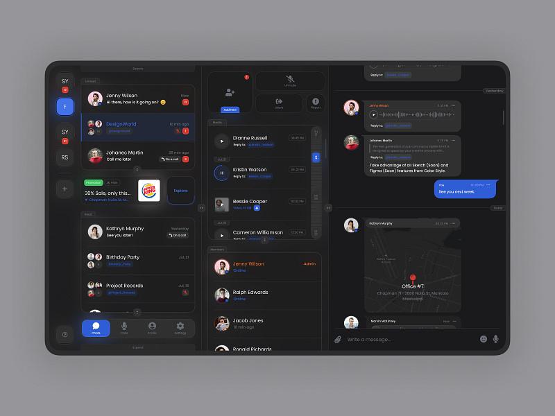 Messenger App by Nikita Strunkis for Fireart Studio on Dribbble