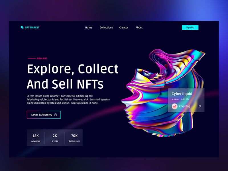 NFT Marketplace Website Design by Zsófia Lengyel on Dribbble