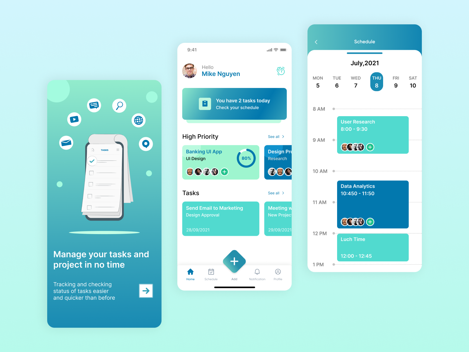 Task Management UI APP by Thong Nguyen on Dribbble