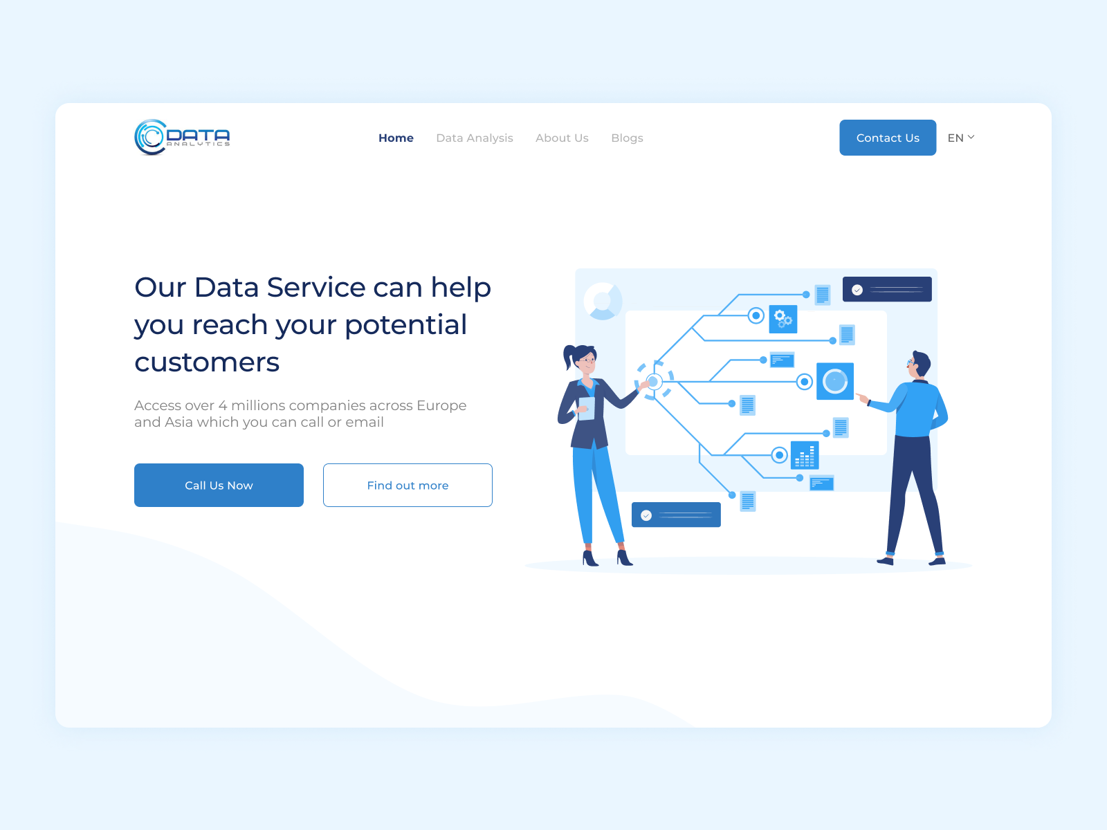 Data Service Landing Page by Thong Nguyen on Dribbble