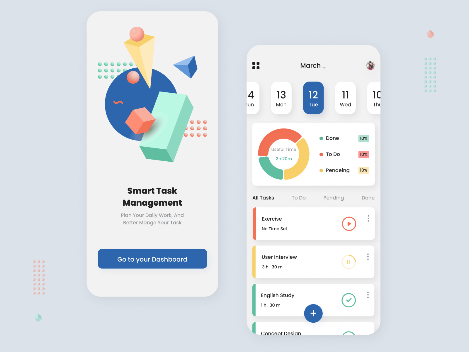 Task manager - Mobile App by Negin on Dribbble