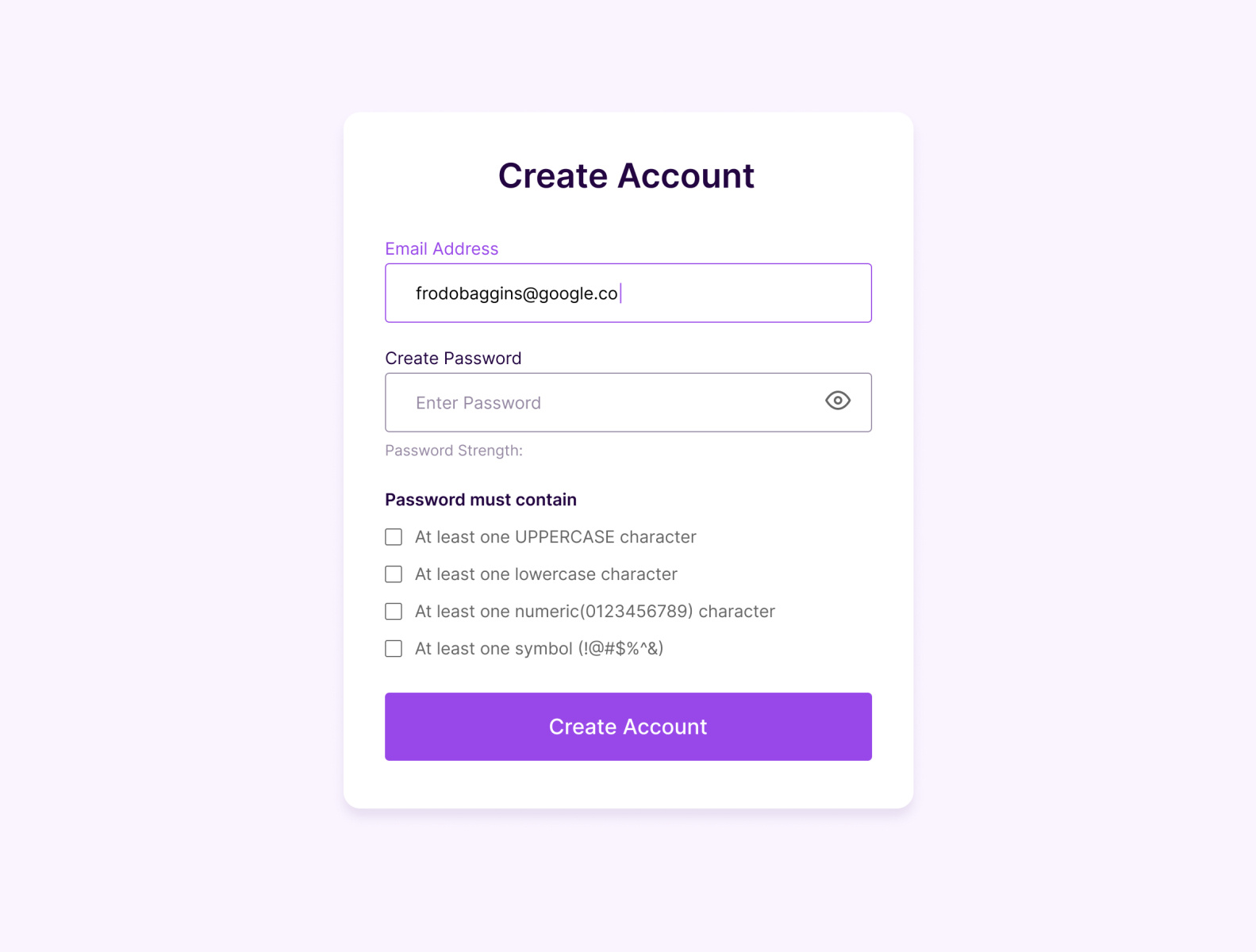 Sign up / register / create account by Popsabey on Dribbble