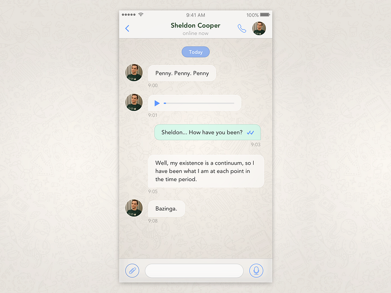 Whatsapp redesign by Julia Mattos on Dribbble