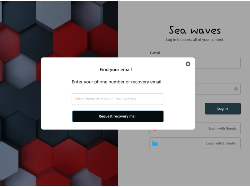 Forgot password page - Web UI / UX page design with Figma by Manojkumar ...