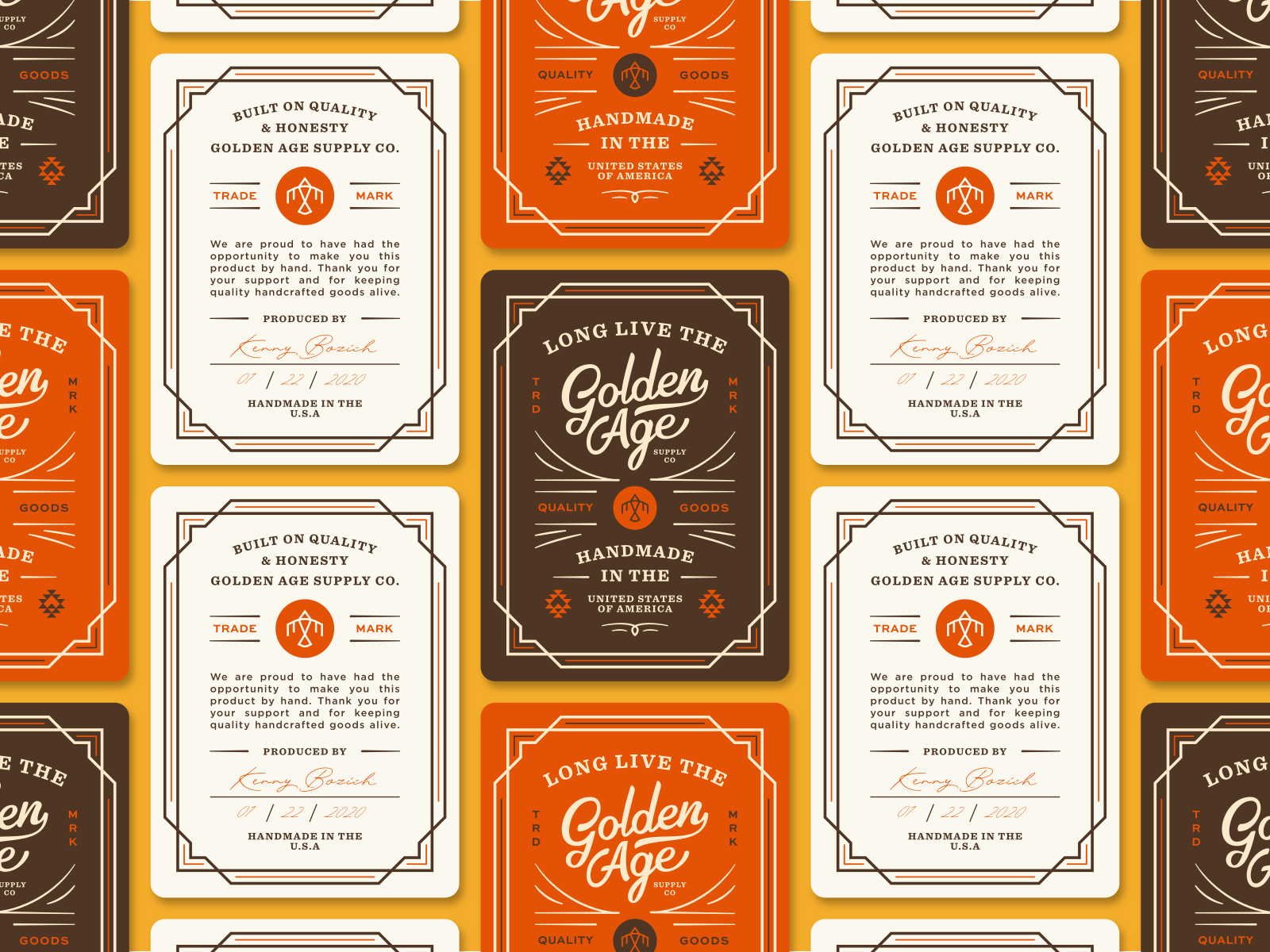 Golden Age Authentication Cards by Nicholas D'Amico on Dribbble