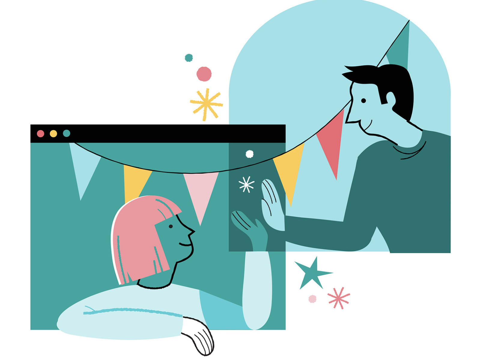 Illustrations for Lyyti by Kati Närhi on Dribbble