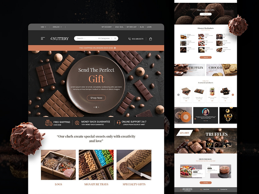 Chocolate Website designs, themes, templates and downloadable graphic ...
