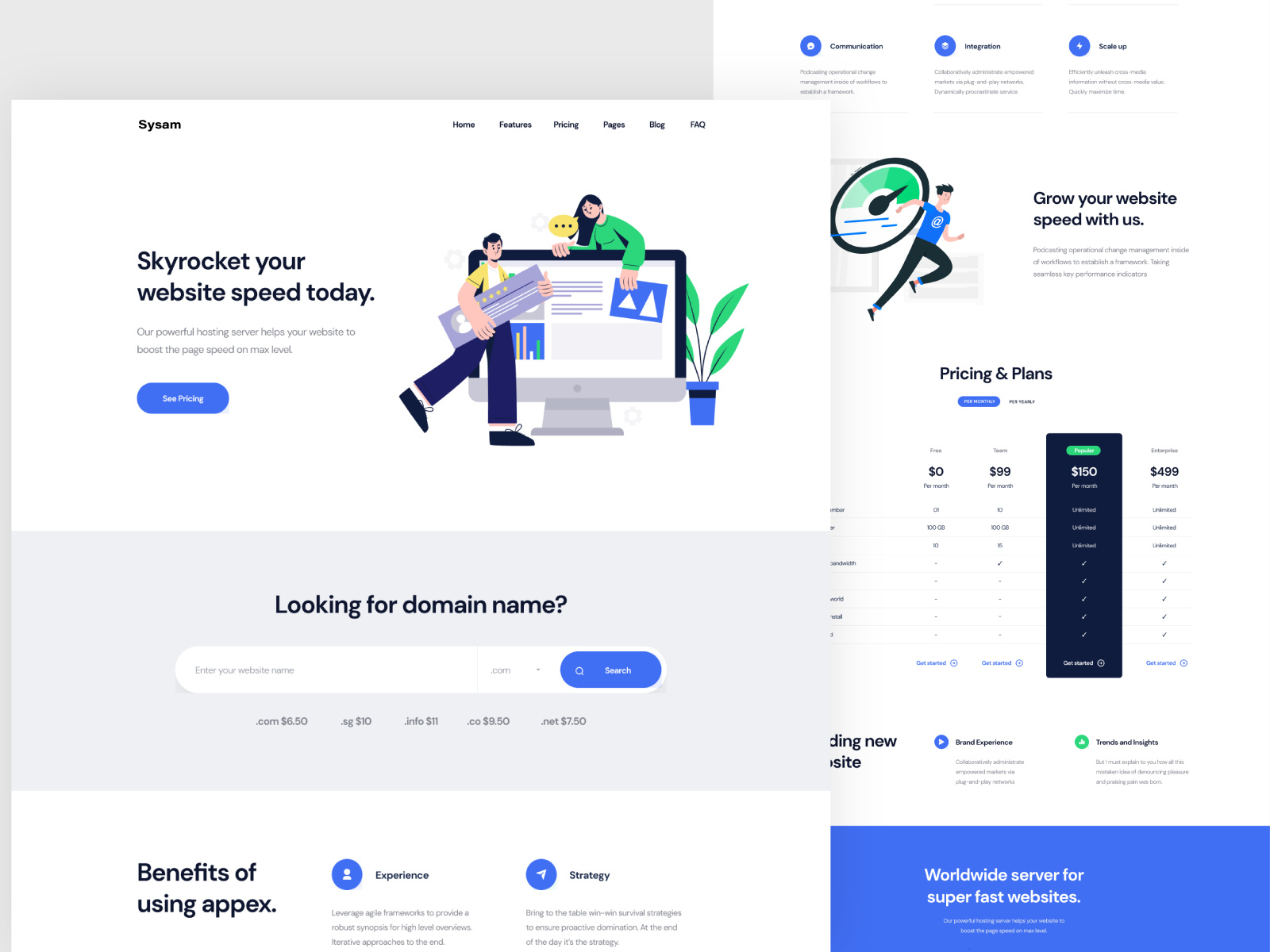 Landing Page by theosm™ on Dribbble