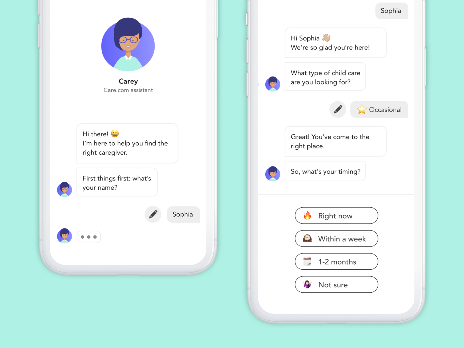 Conversational UI Inputs by Elona Jaquez Design on Dribbble