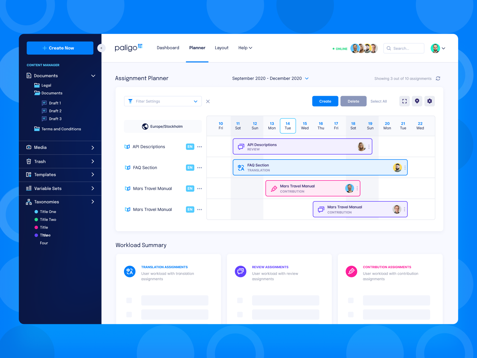 Paligo Planner by David Kovalev for Unfold on Dribbble