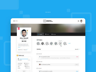 IJR Profile by David Kovalev for unfold on Dribbble
