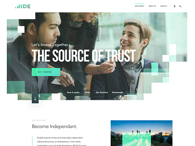 Ride Landing Concept by David Kovalev for unfold on Dribbble