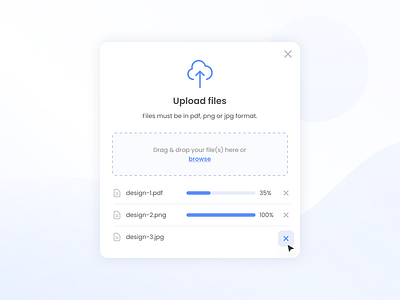 Upload Files Modal / Daily UI 031 by Sara Kafi on Dribbble