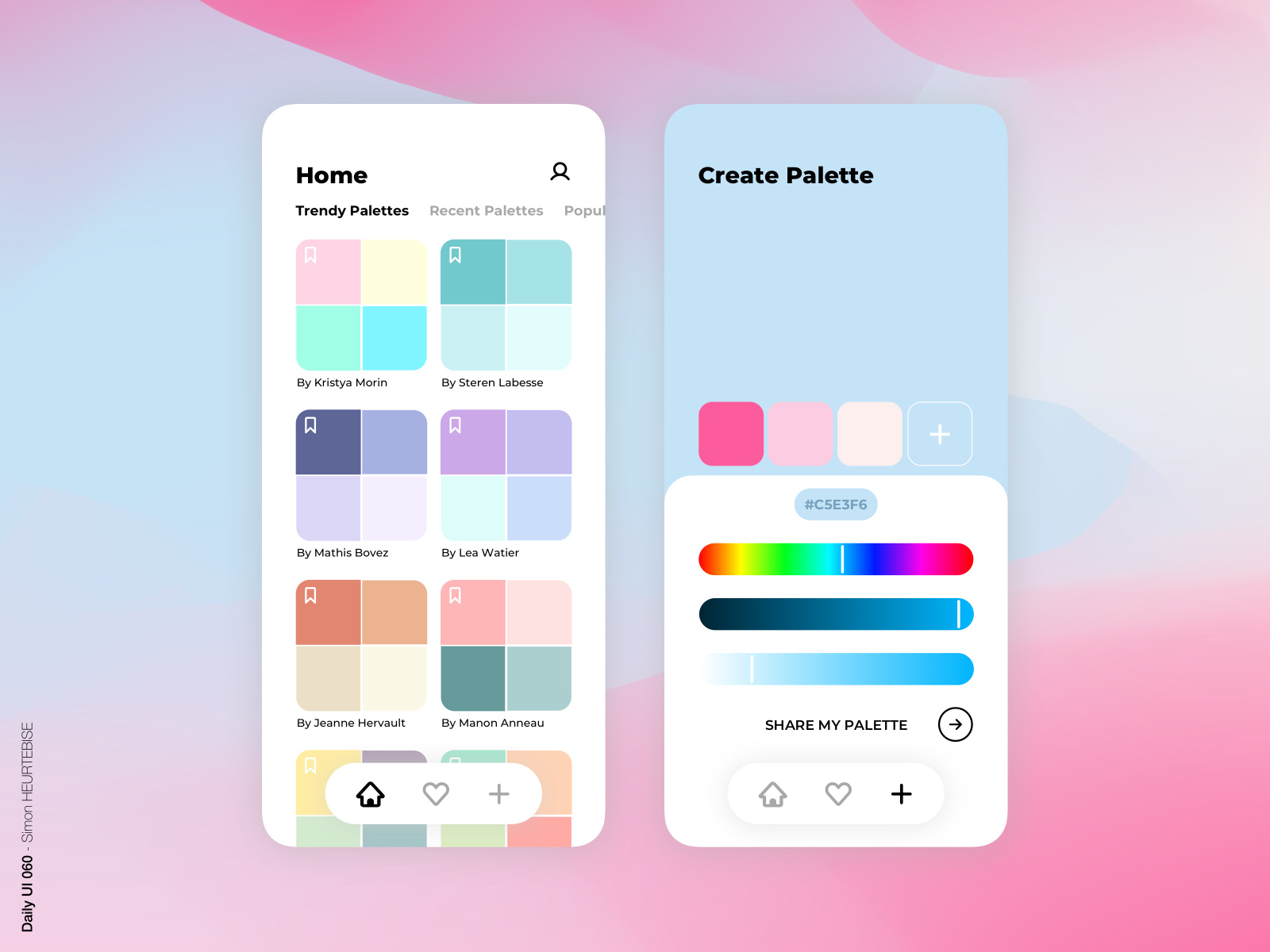 Daily UI 060 - Color Picker by Simon Heurtebise on Dribbble
