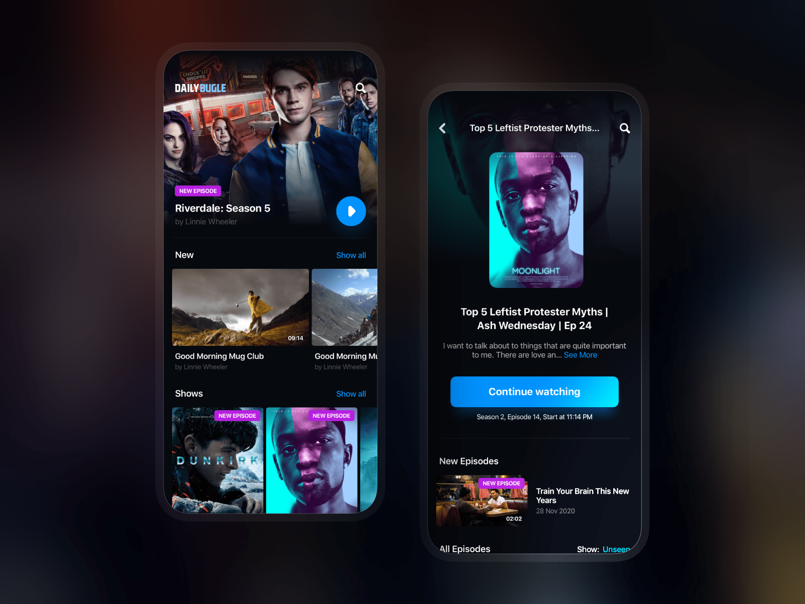 Streaming App by Rheon Agency on Dribbble