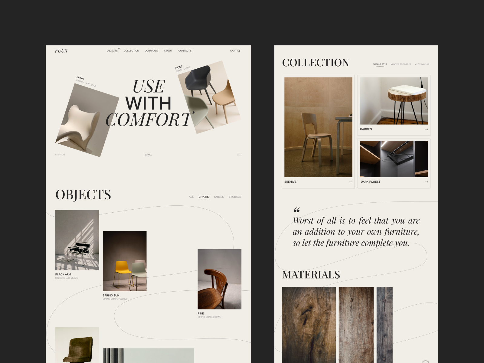 FUUR//Furniture Studio by Iryna Klochkova on Dribbble