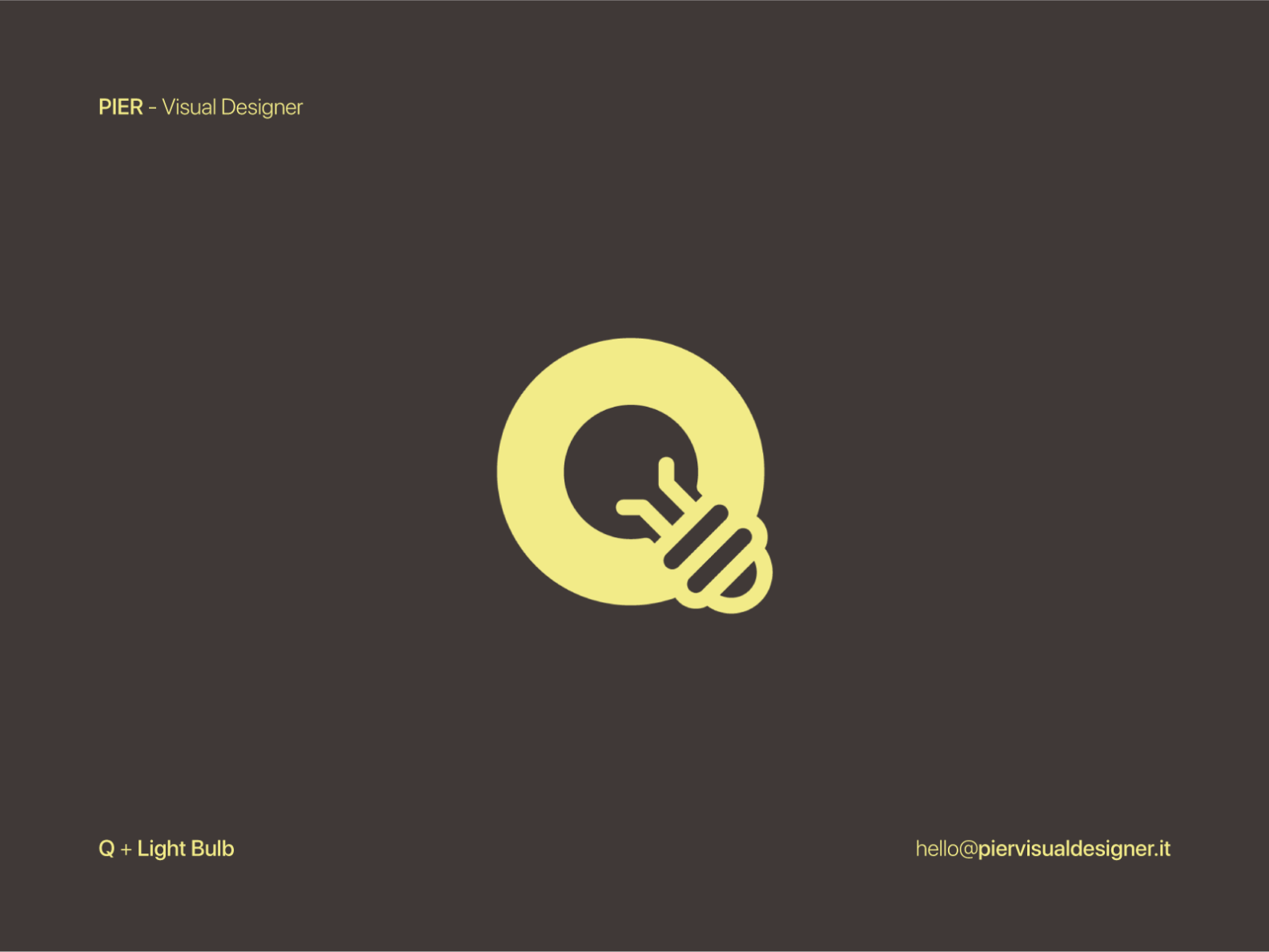 Q + Light Bulb Logo by Pierpaolo Chiaravalloti on Dribbble