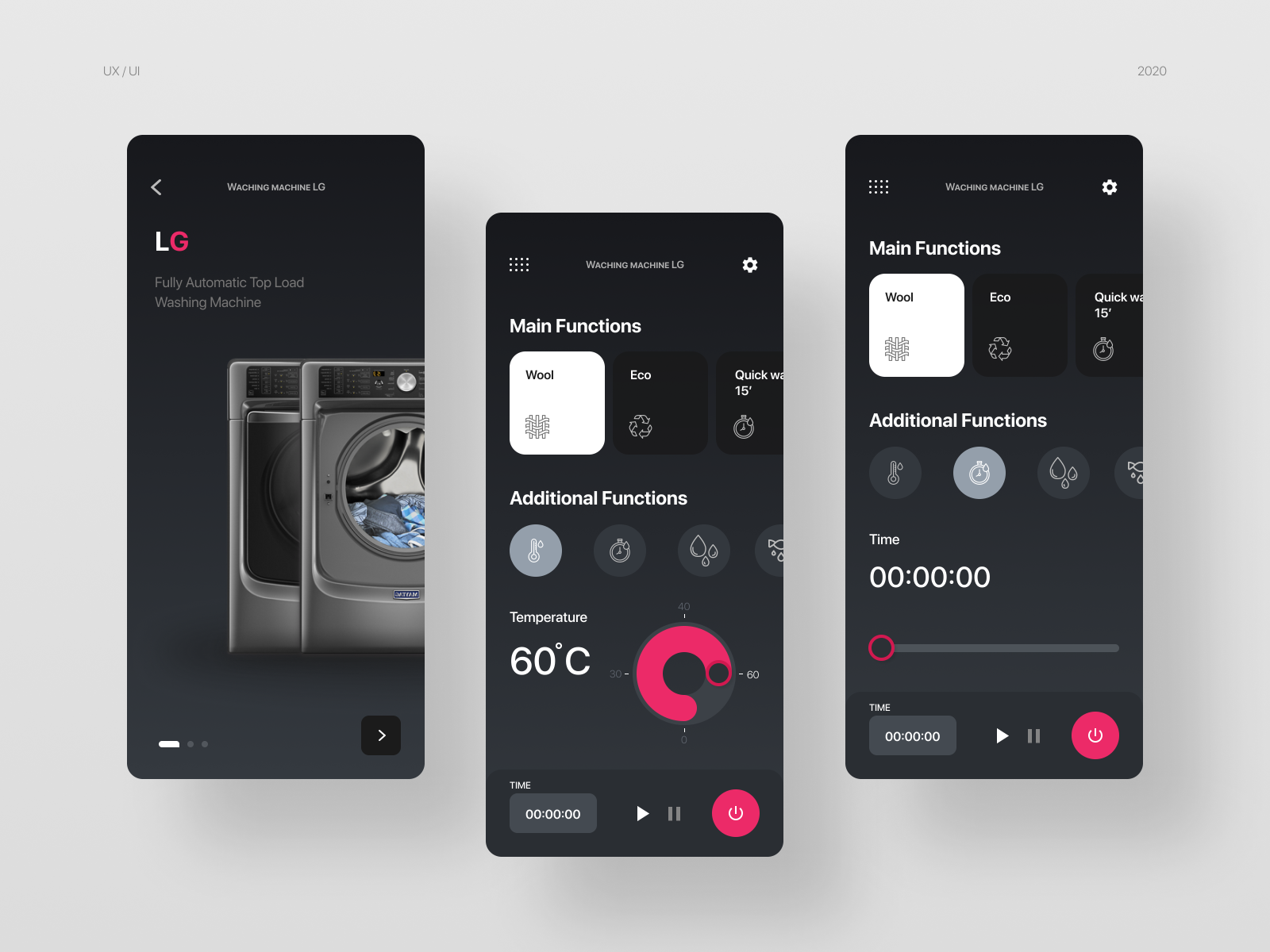 Washing Machine App by Anastasia.K on Dribbble