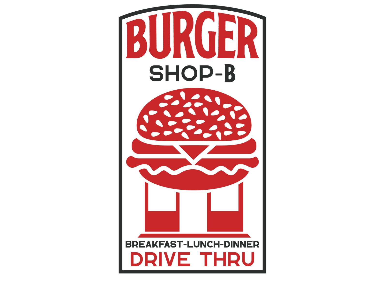 BURGER SHOP B LOGO by Sameh Radwan on Dribbble