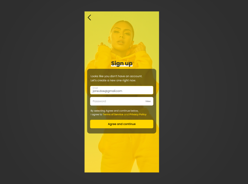 Sign up screen by Lateef Awan on Dribbble