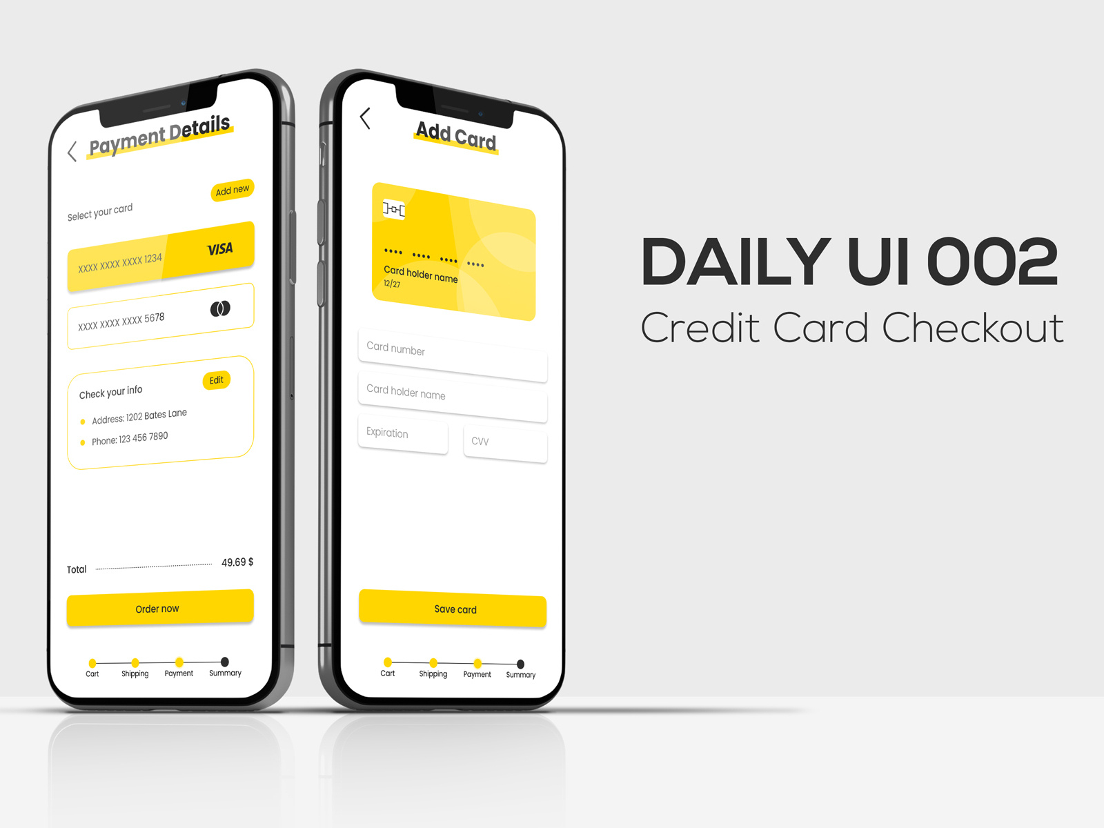 Daily UI 002 - Credit Card Checkout by Lateef Awan on Dribbble