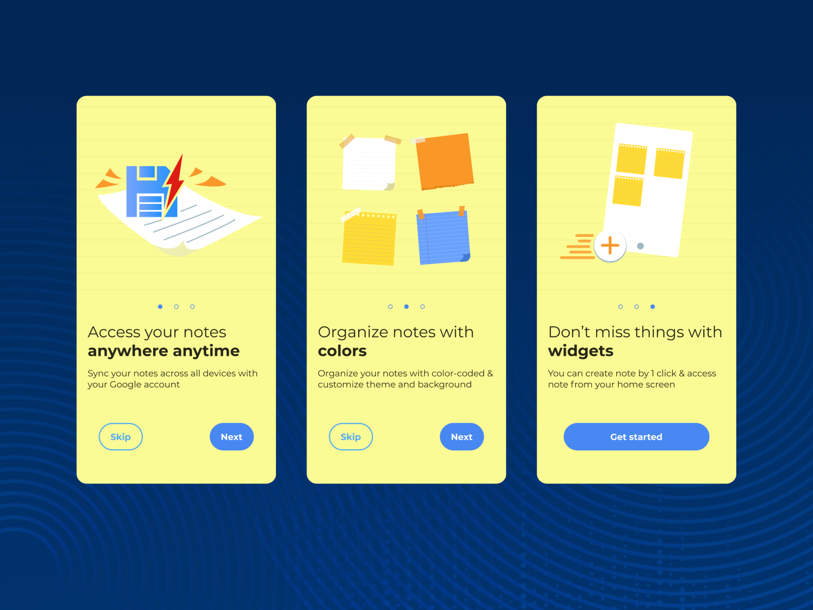 Conceptual on-boarding design by Ngoc Tu on Dribbble