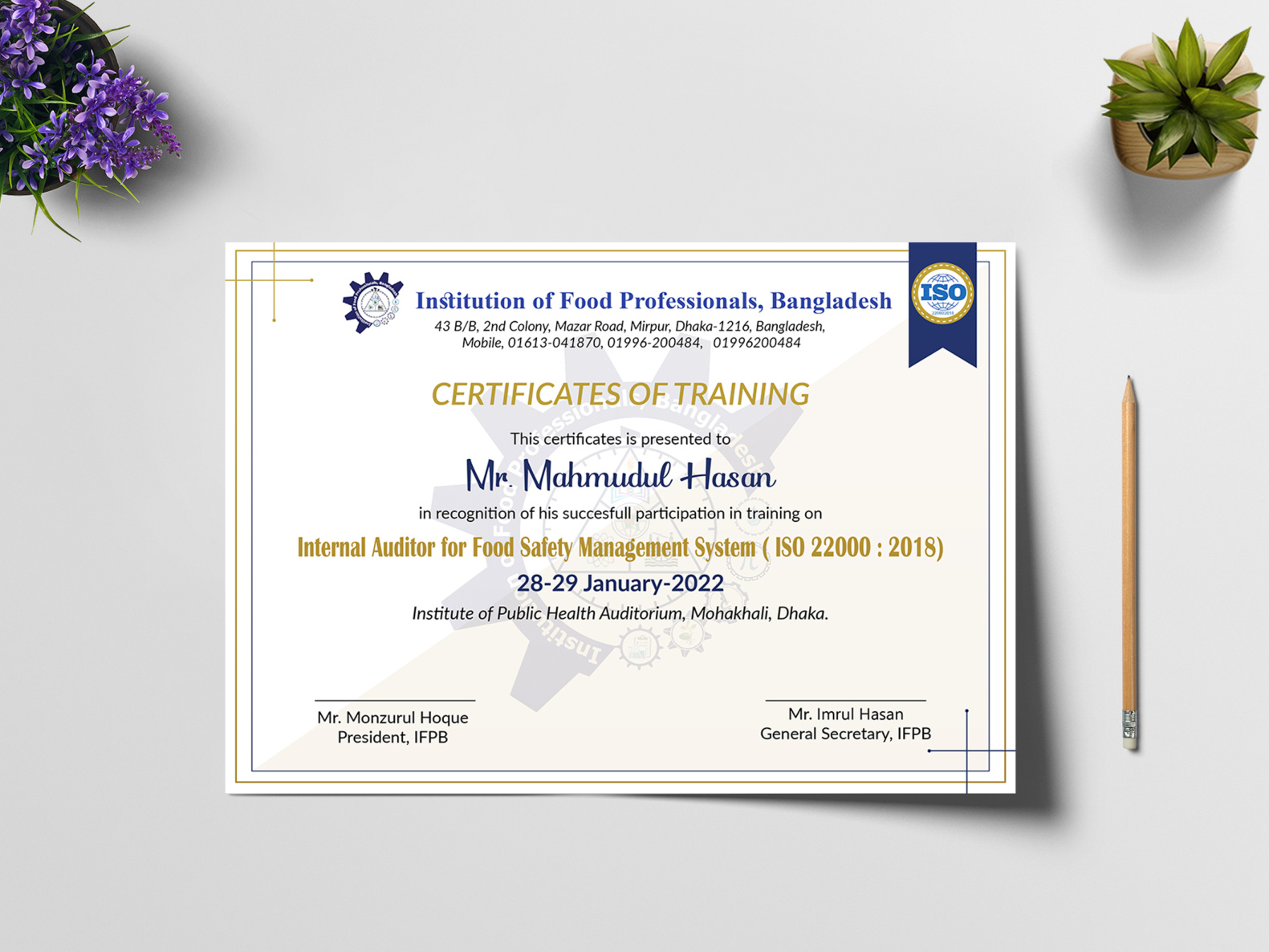 Certificate Design by Mahmudul Hassan on Dribbble