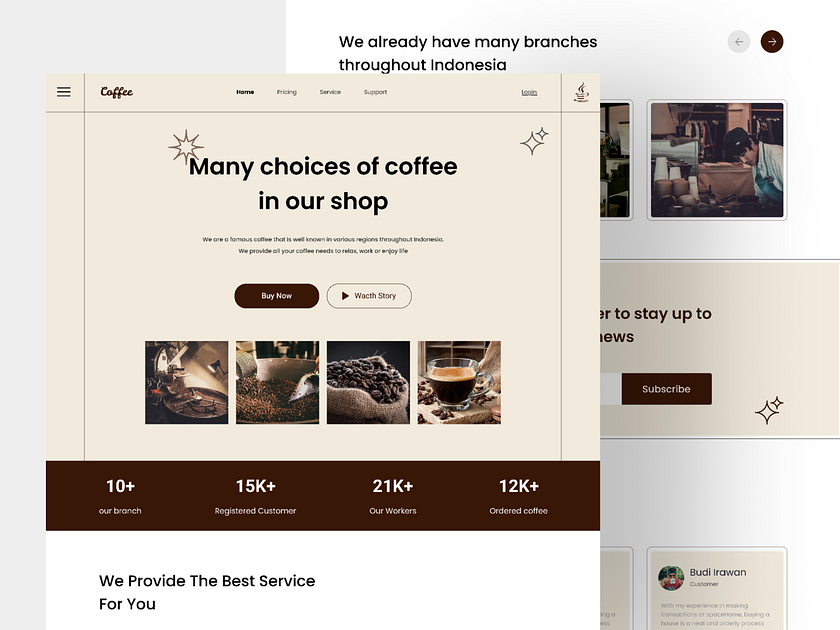 LandingPage Coffee by Bagas Candra Pratama for Agensip UI UX Agency on ...