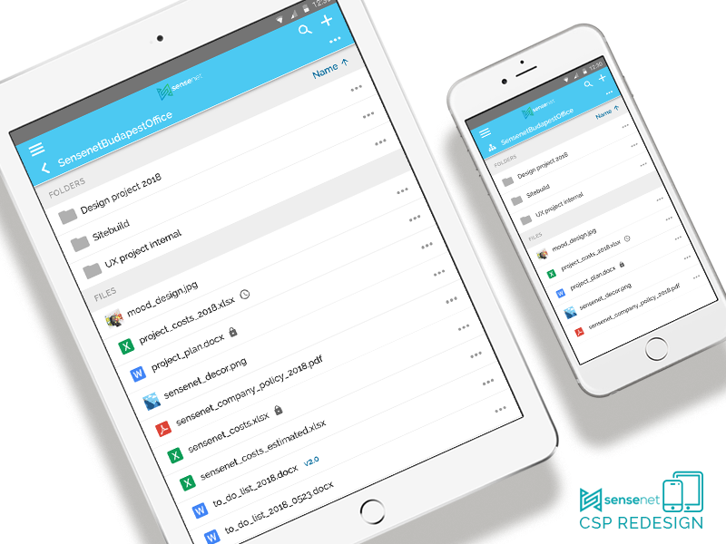 Sensenet Content Platform Services redesign by Zoltan Bereczki on Dribbble