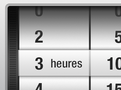 Custom Hour Picker iPhone by Mandrax on Dribbble