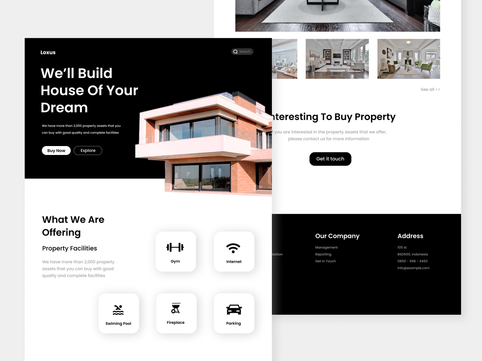 Property Landing Page Design by Yunus Bahtiar on Dribbble