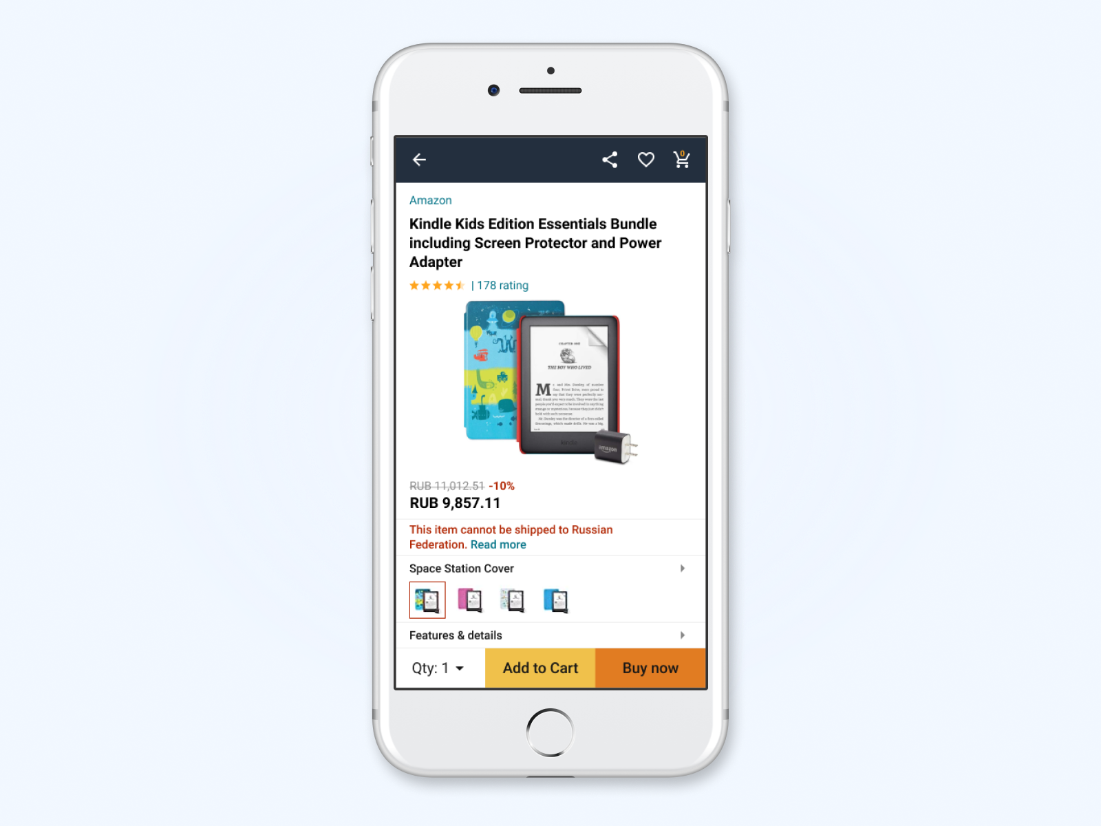 Amazon item card by Marina Mavropulos on Dribbble