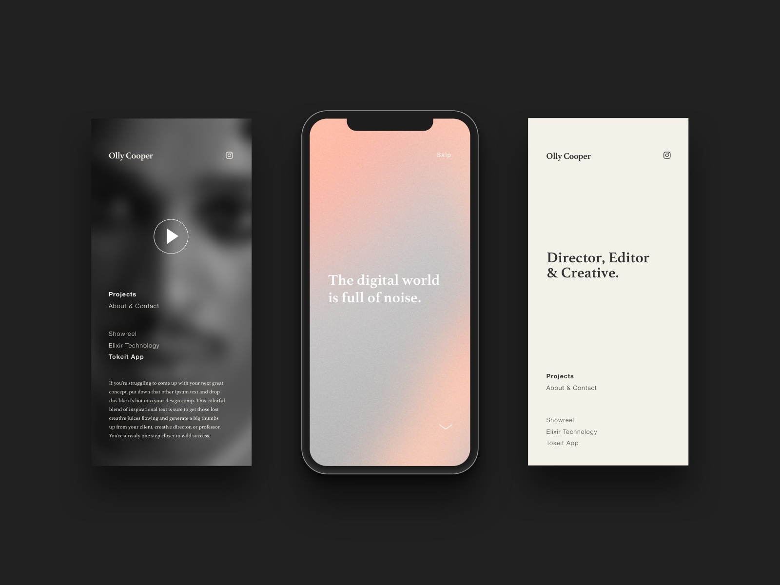 Olly Copper / App design 2 by David Múgica on Dribbble