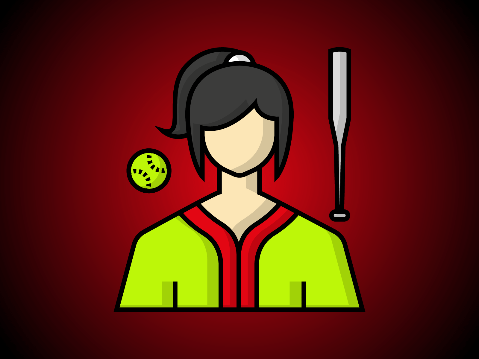 Baseball Woman Avatar Icon by JunGSa on Dribbble