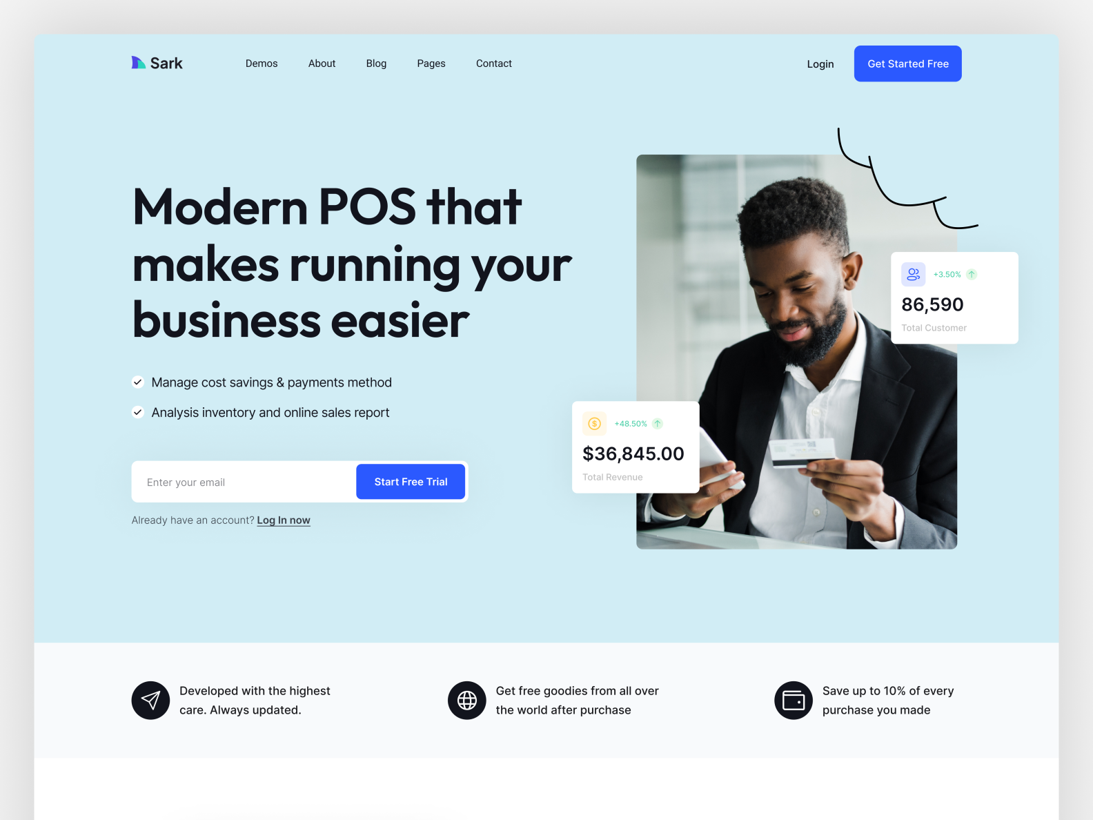POS Landing Page by FavDevs on Dribbble