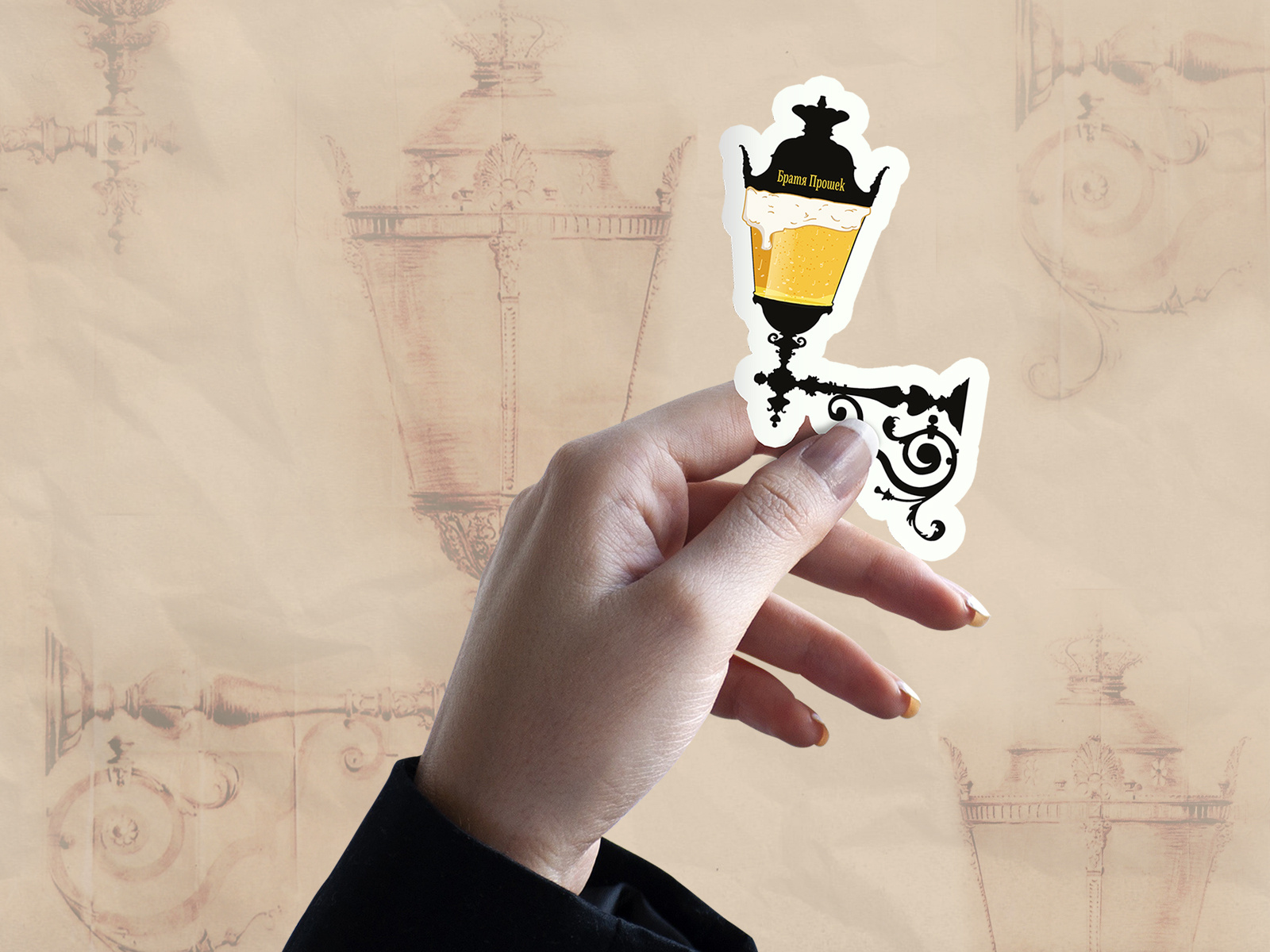 Craft beer sticker design by Mihaela Daneva on Dribbble