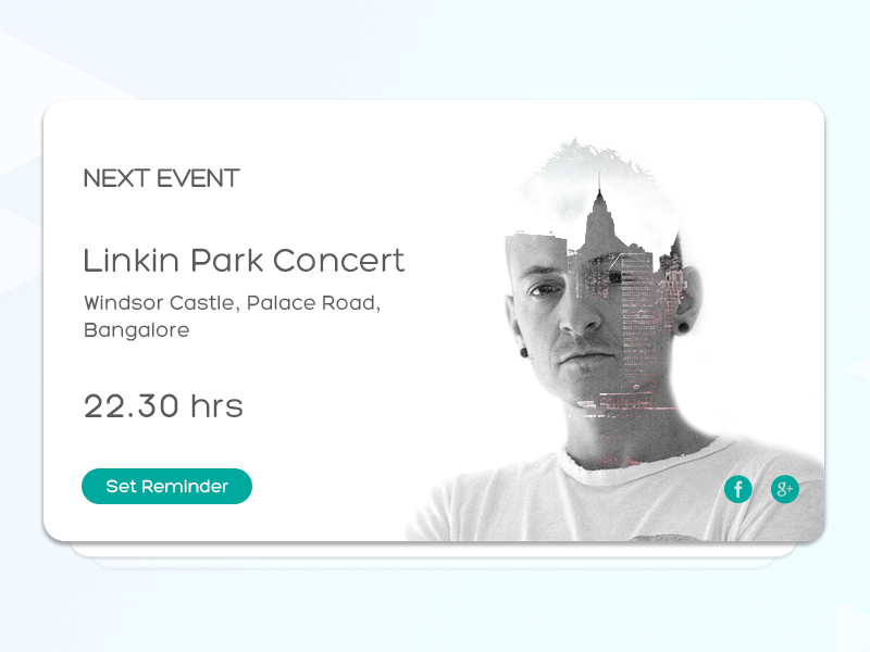 Event cards by Arvind Raj on Dribbble