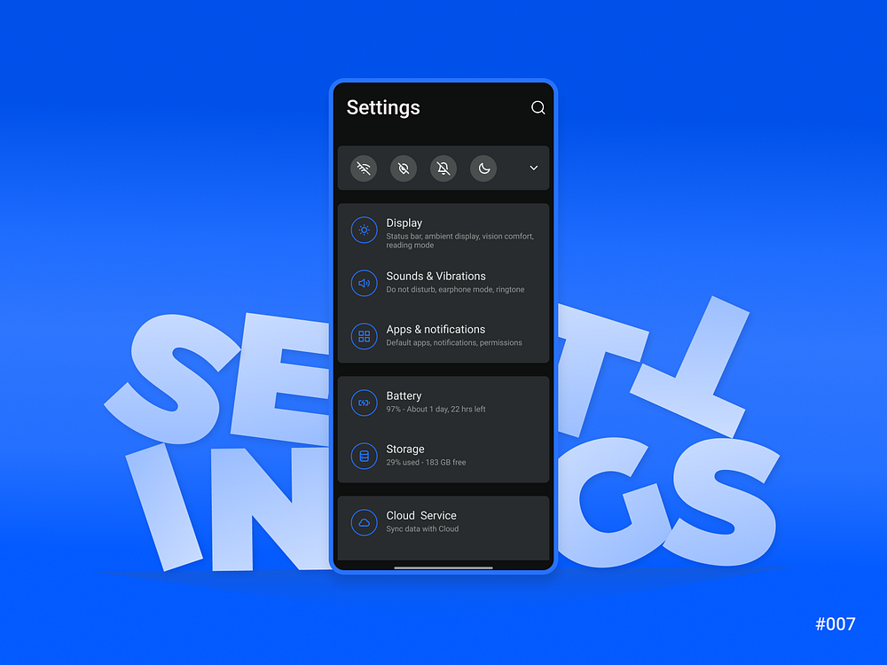Settings UI designs, themes, templates and downloadable graphic ...