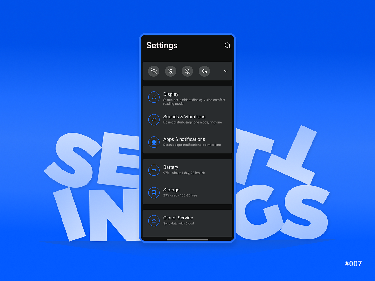 Settings UI designs, themes, templates and downloadable graphic ...