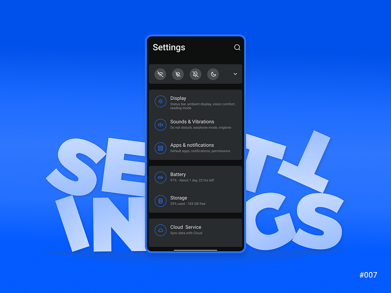 Settings UI designs, themes, templates and downloadable graphic ...