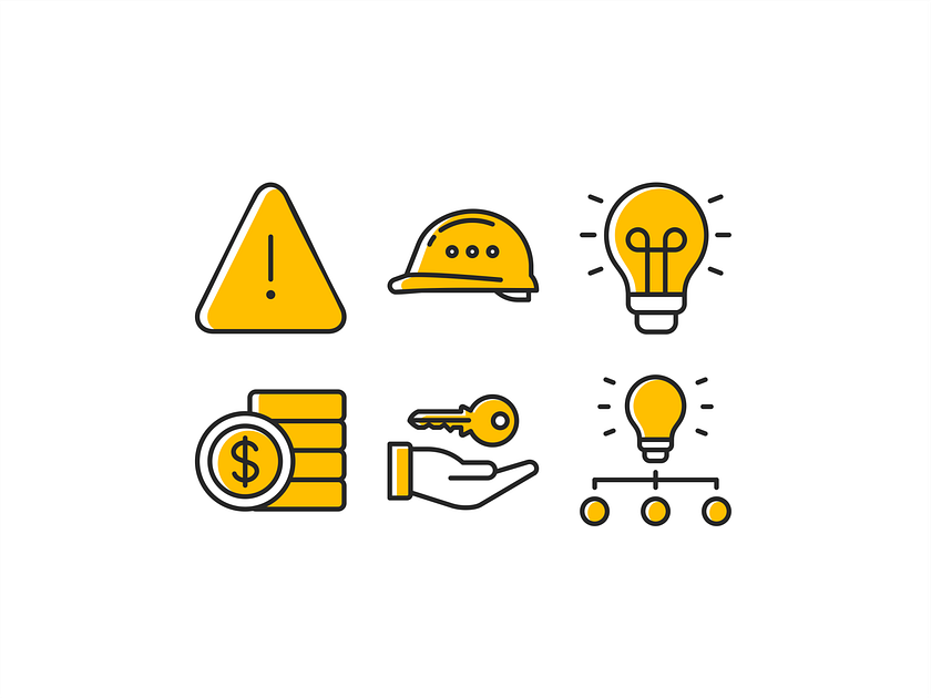Yellow Icon set by Aleksandar Savic on Dribbble