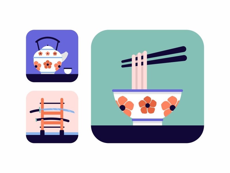 Japan Icons Set.No1 by Aleksandar Savić / Almigor on Dribbble