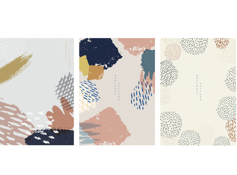 Brush stroke background with Japanese pattern vector. Abstract e by ...