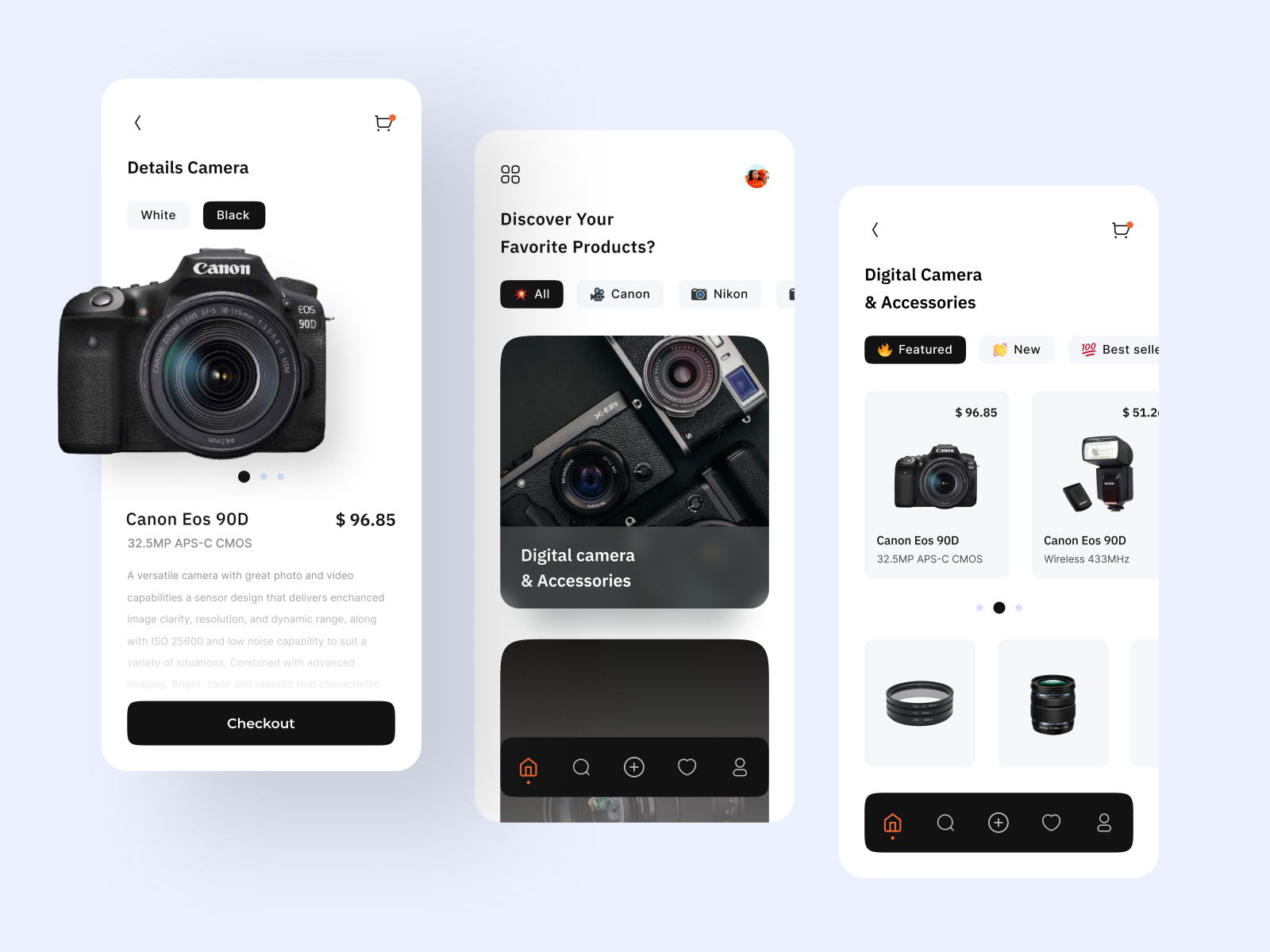Mobile App - Camera Shop by Raffialdo Bayu on Dribbble