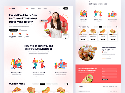 Landing Page - Foodies by Raffialdo Bayu for Enver Studio on Dribbble