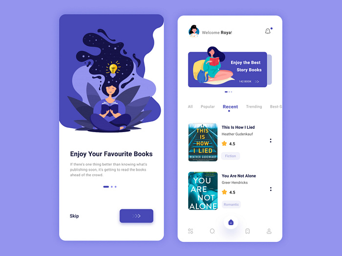 Book Reading App designs, themes, templates and downloadable graphic ...