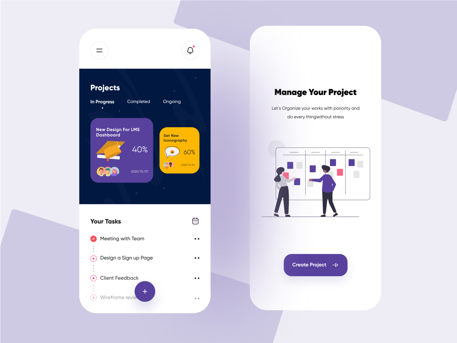 Project Management App by Roya on Dribbble