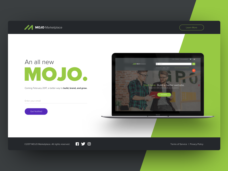 Teaser Landing Page by Trevor Nielsen on Dribbble